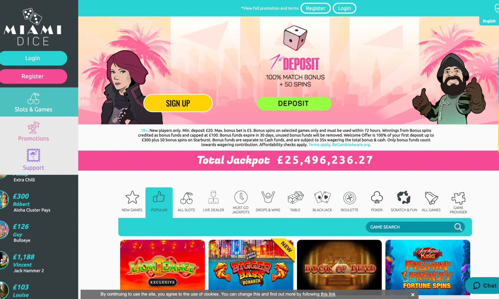 Miami Dice Sister Sites – Play at Sites like Miami Dice Casino (2024)