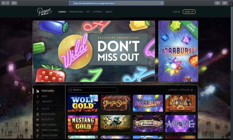 Prospect Hall Sister Sites – Play at Sites like Prospect Hall Casino (2023)